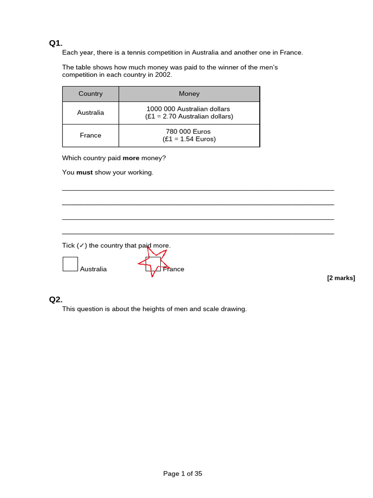 Year 8 Semester 2 Exam Revision | PDF | Area