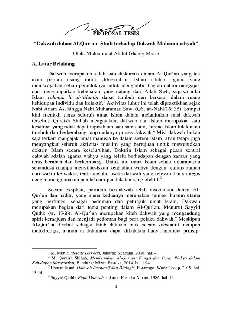 Dakwah Mu Acc Proposal | PDF