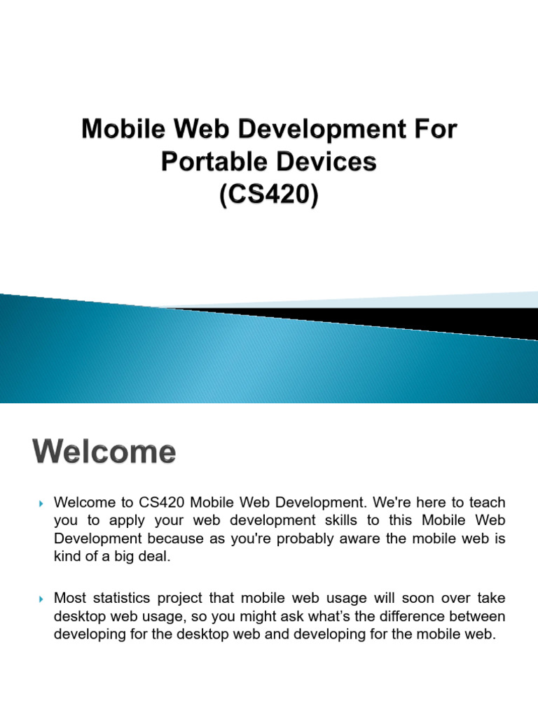 CS420 Handouts Week 1 To 14 | PDF | Responsive Web Design | Page Layout