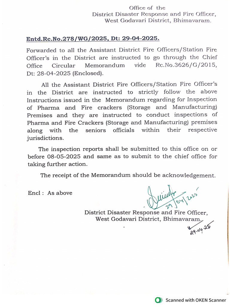 Inspection Memo of Pharma and Fire Crackers | PDF
