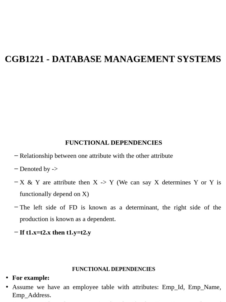 FD and Closure Attribute | PDF | Information Technology Management ...