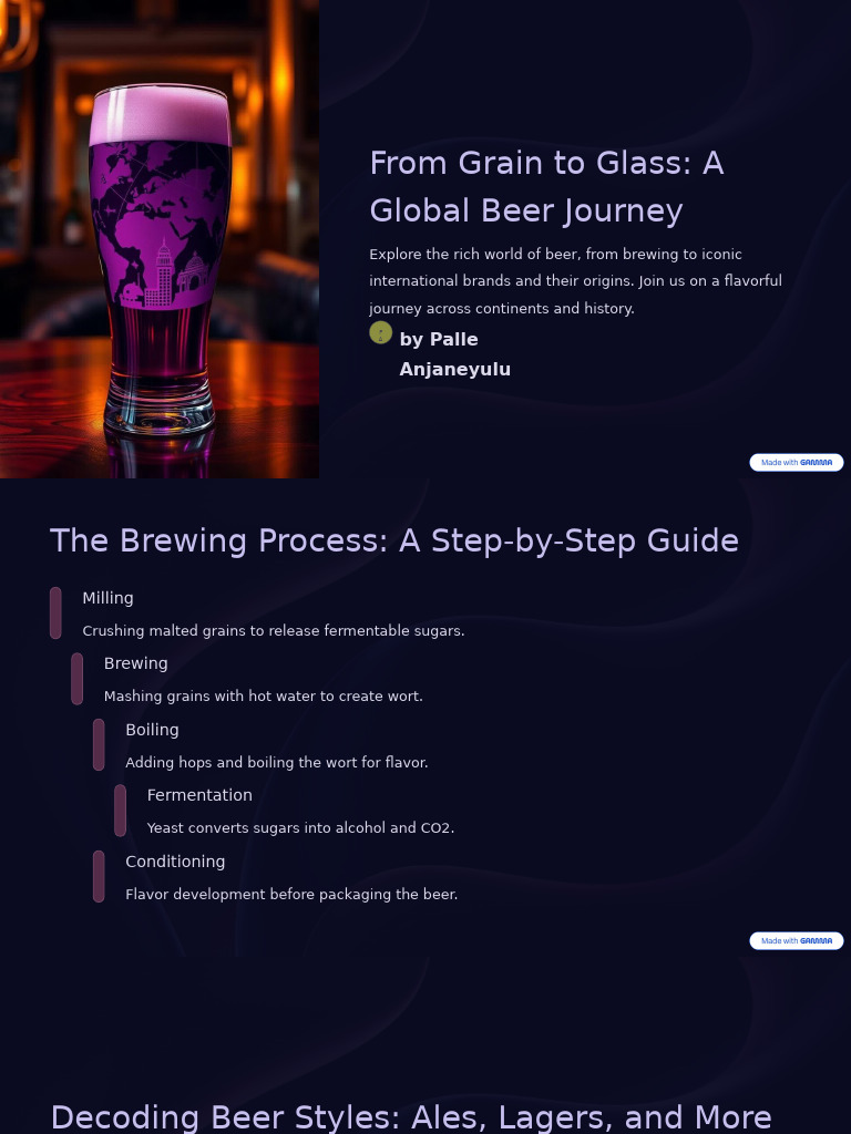 Global Beer Journey: Brewing & Styles | PDF | Beer | Brewing