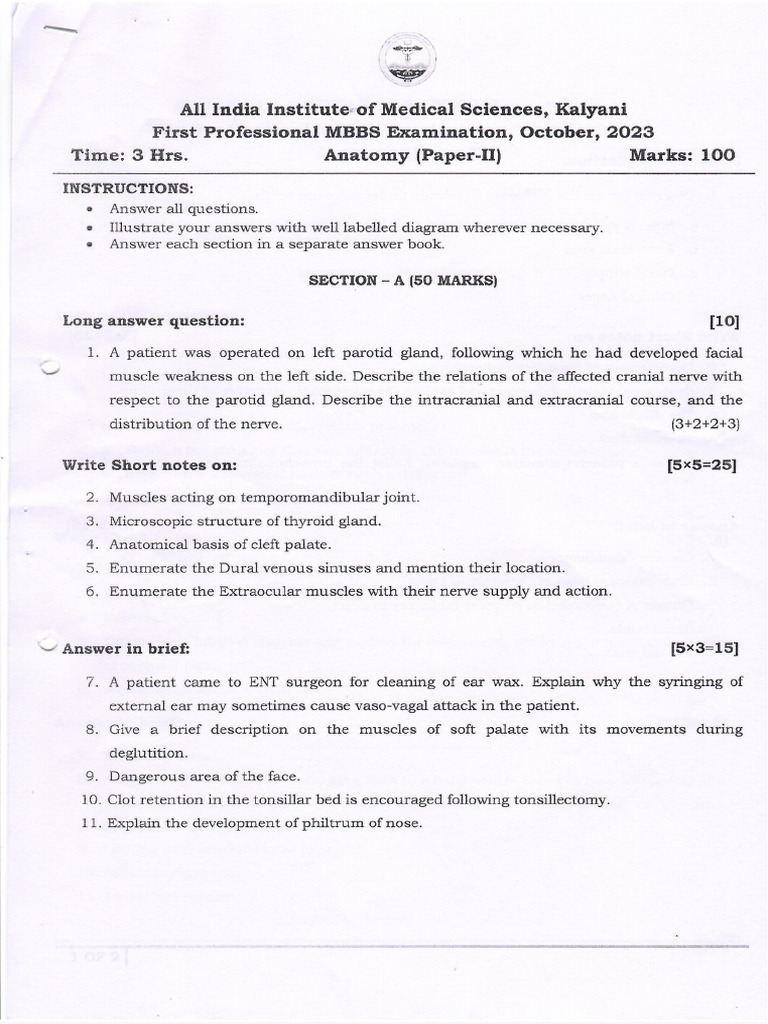 Mbbs 5th Paper | PDF