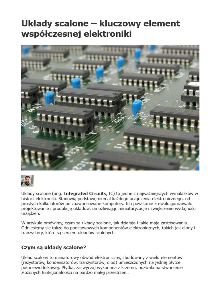 Układy Scalone - Kluczowy Element Współczesnej Elektroniki | PDF