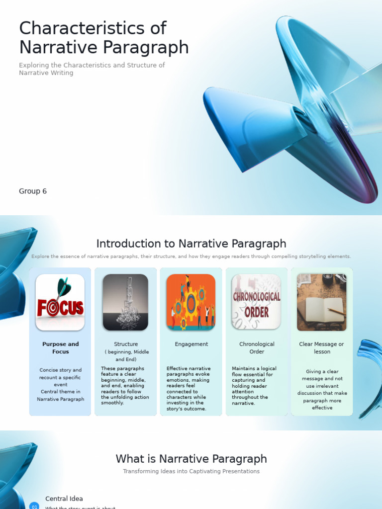 Characteristics of Narrative Paragraph Group 6 Presentation-3 | PDF ...