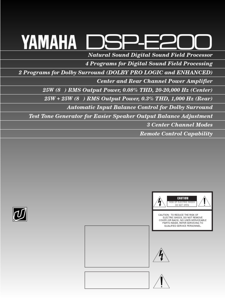 DSP E200 | PDF | Loudspeaker | Electrical Engineering
