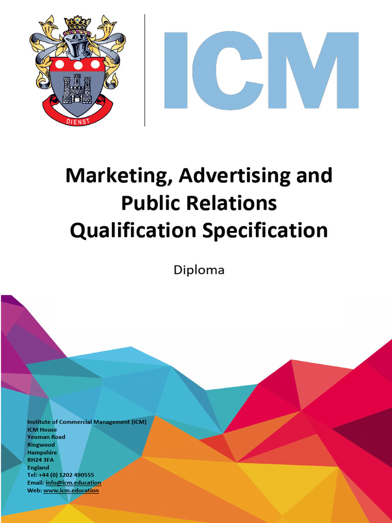 Marketing, Advertising and Public Relations Qualification Specification ...