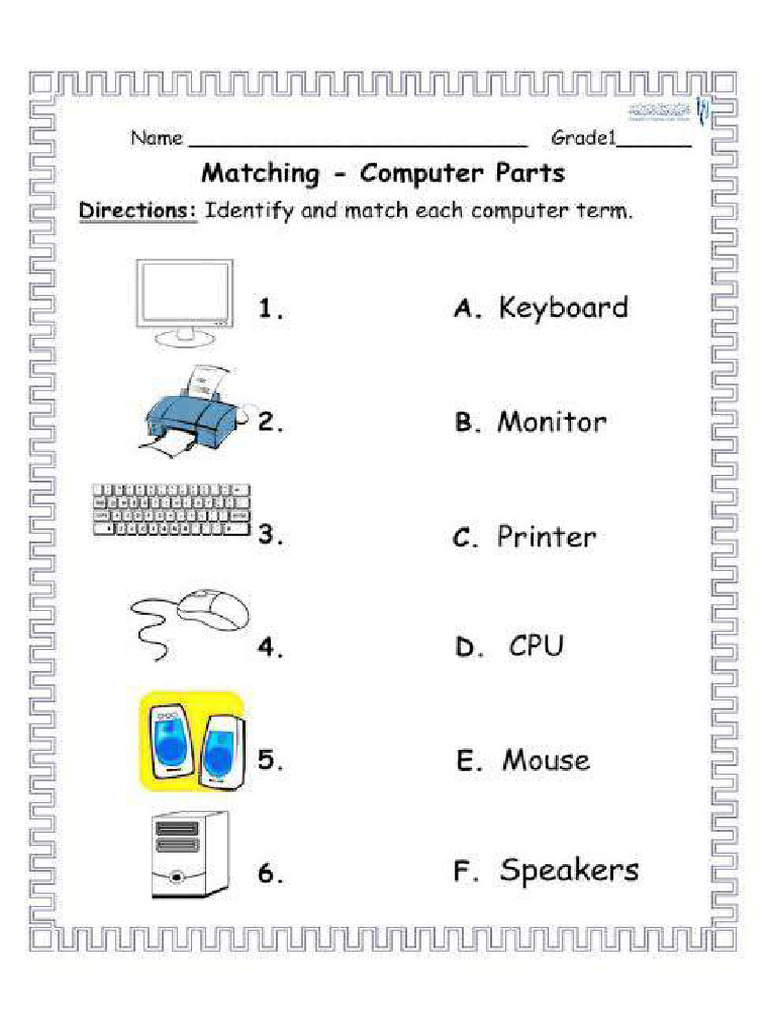 Class 2 computer-worksheet-5 859 | PDF