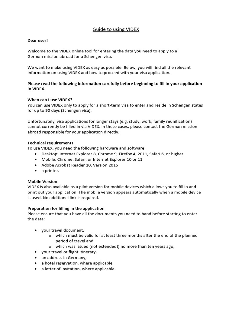 Videx General English Data | PDF | Travel Visa | Safari (Web Browser)