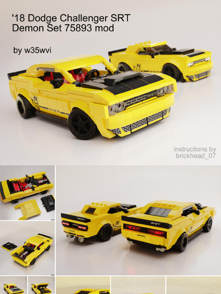 PDF-instructions Dodge Challenger SRT Lego Set | PDF