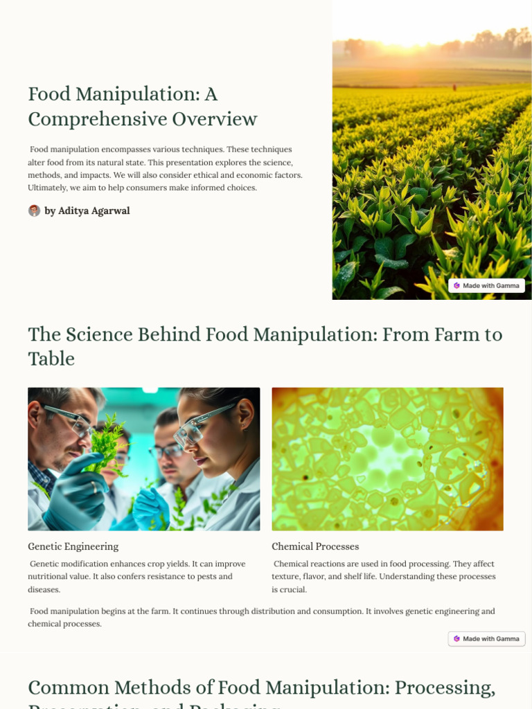 Understanding Food Manipulation Techniques | PDF | Food Processing ...
