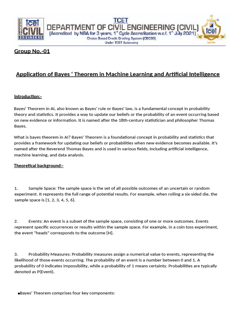 What Is Bayes Theorem in AI Bayes' Theorem Is A Foundational Concept ...