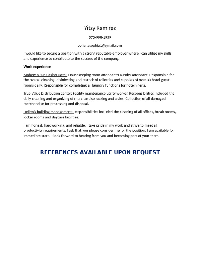 Yitzy Ramirez Resume | PDF