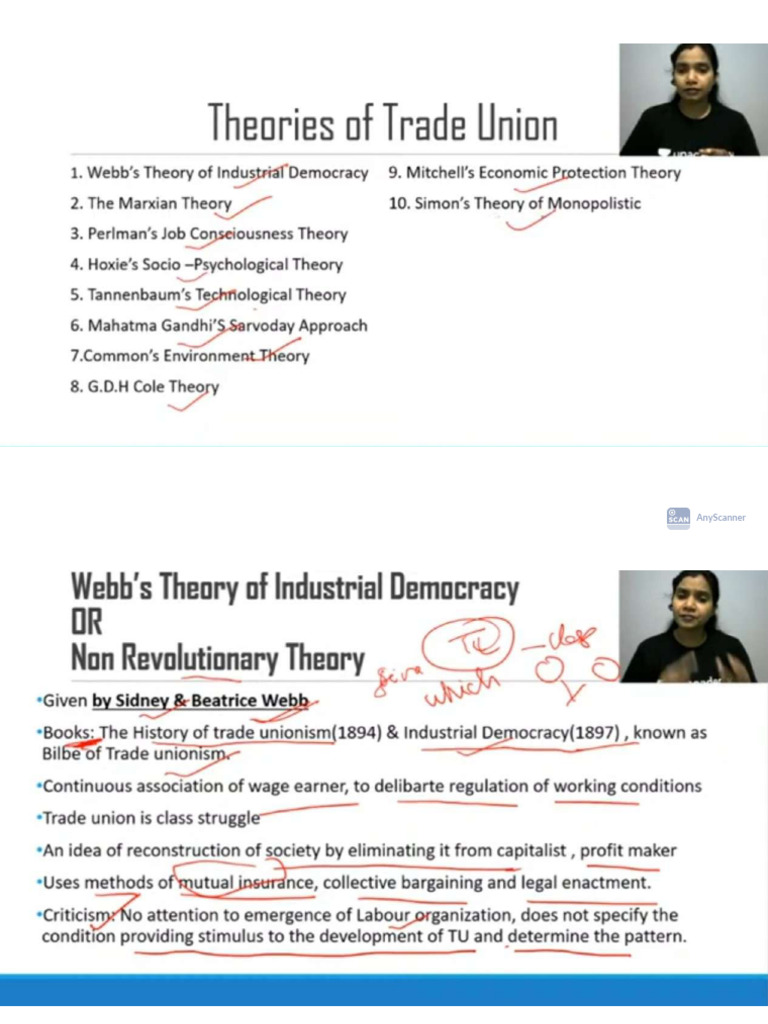 Theories of trade unionism | PDF