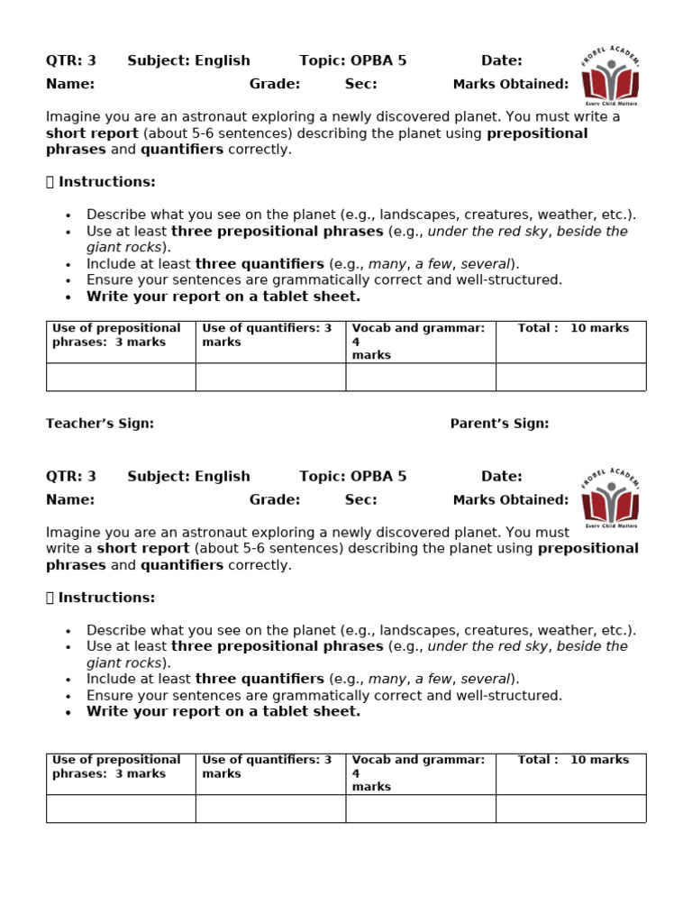 25 G6 Q3 OPBA 5 Writing | PDF