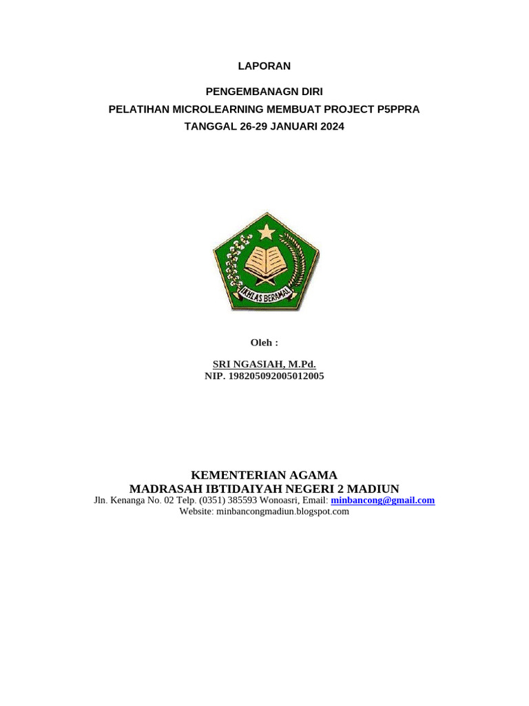 Pelatihan Microlearning P5PPRA 2024 | PDF