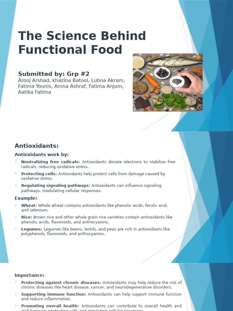The Science Behind Functional Food GRP 2-1 | PDF | Antioxidant | Omega ...