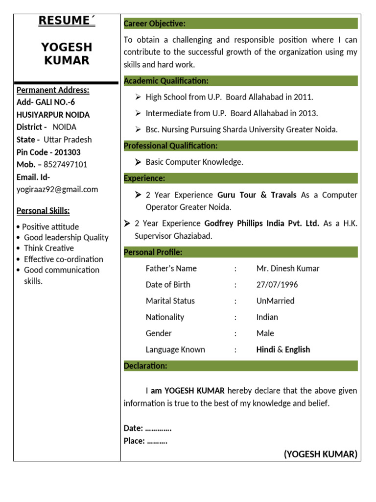 Yogesh Resume | PDF