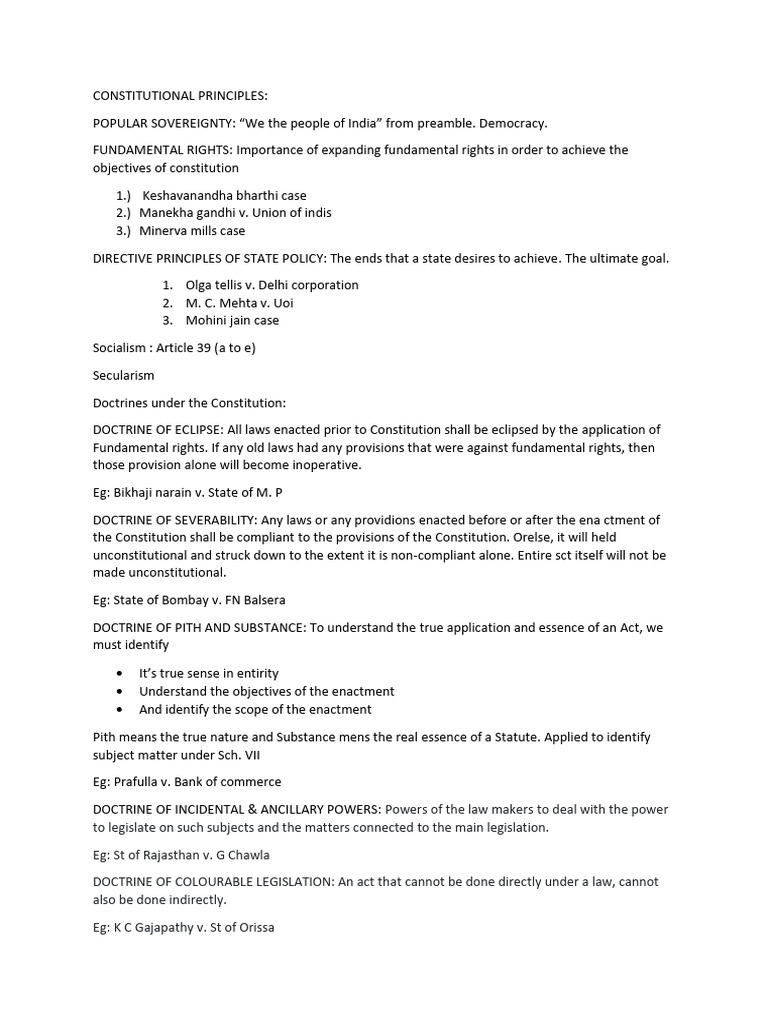 Constitution Principles - Interpretation | PDF