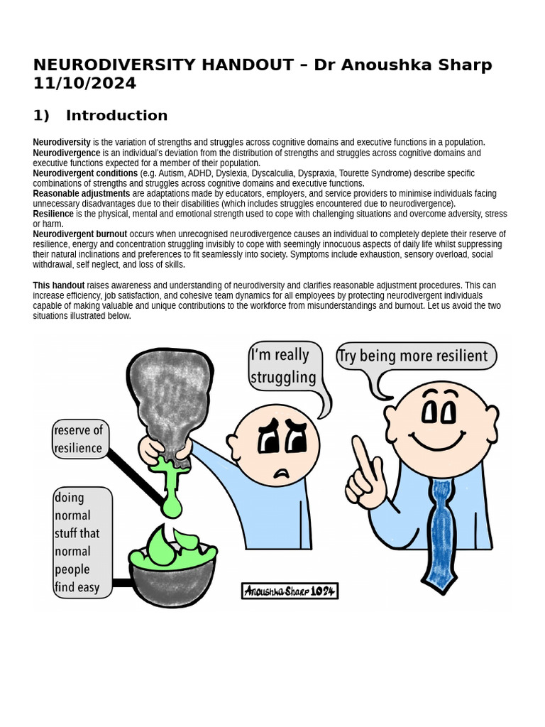 Understanding Neurodiversity and Adjustments | PDF | Executive ...
