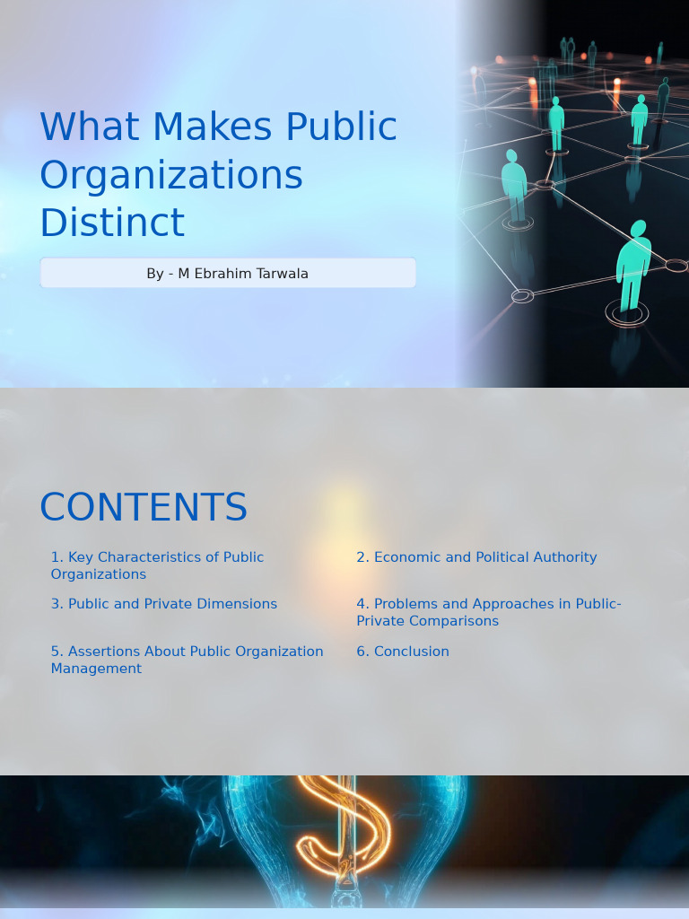 Distinct Features of Public Organizations | PDF | State Owned ...