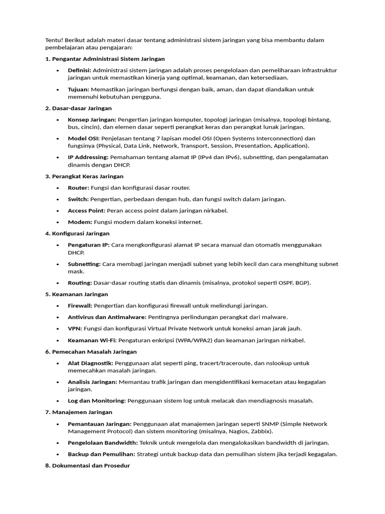 Materi Ajar ASJ Semester 1 | PDF