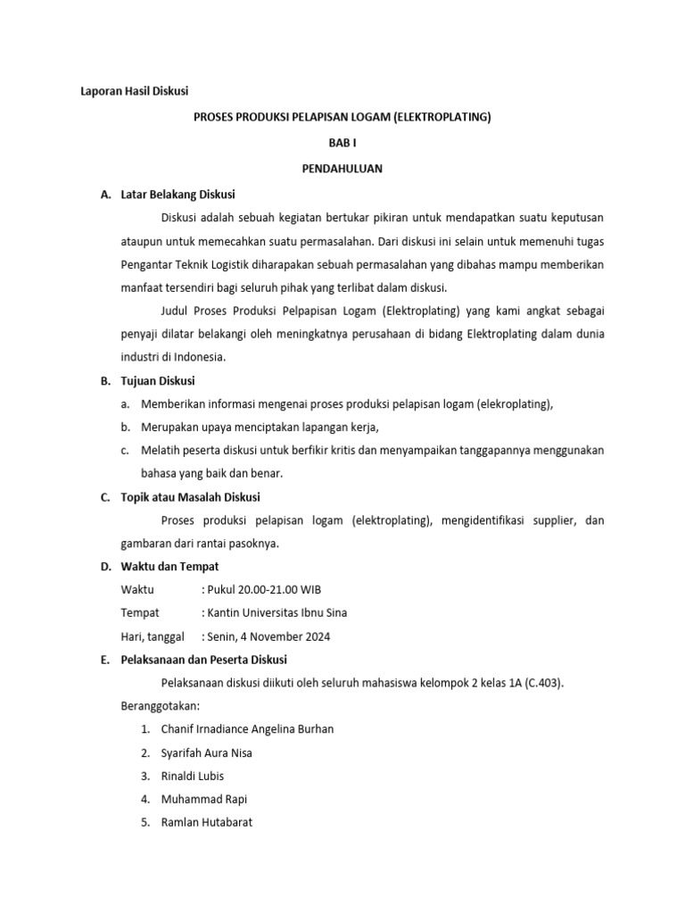 Laporan Hasil Diskusi - Compressed | PDF