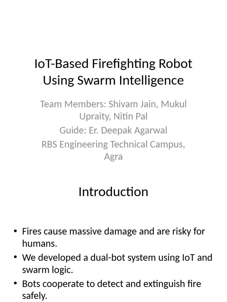 Final Firefighting Robot Presentation | PDF