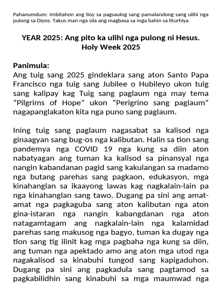 7 Last Word Ilonggo | PDF