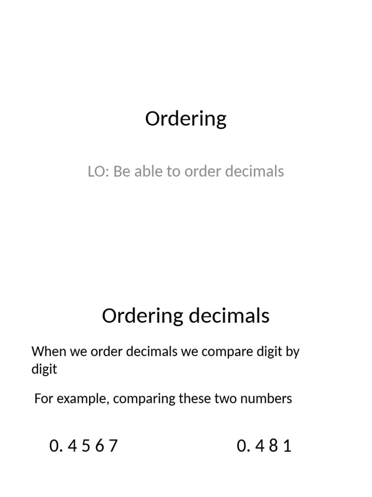 Ordering | PDF
