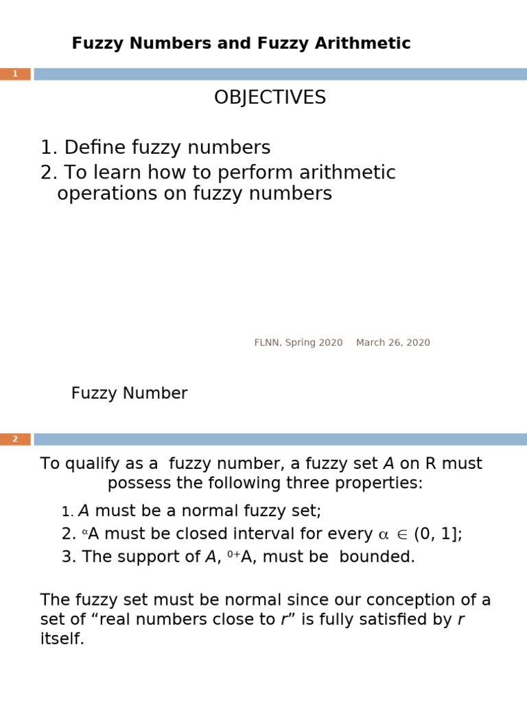 Lecture 1 Flnn Fuzzyarithmetic Pdf Arithmetic Interval Mathematics 2808
