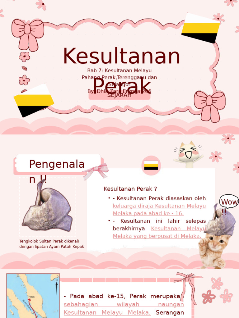 Sejarah Kesultanan Perak dan Pusatnya | PDF