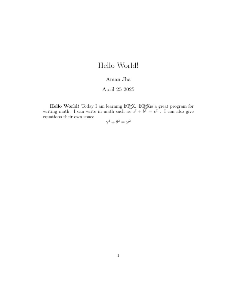 Hello World | PDF