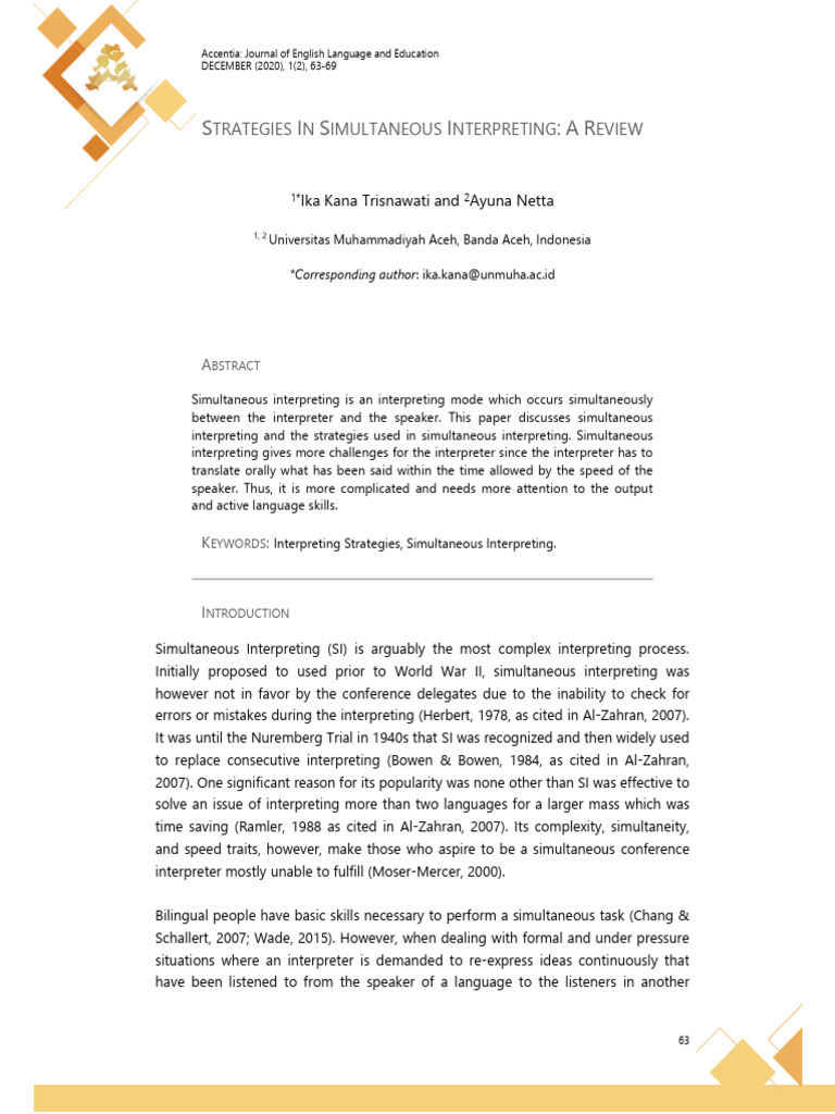 Strategies in Intepreting | PDF | Language Interpretation | Translations