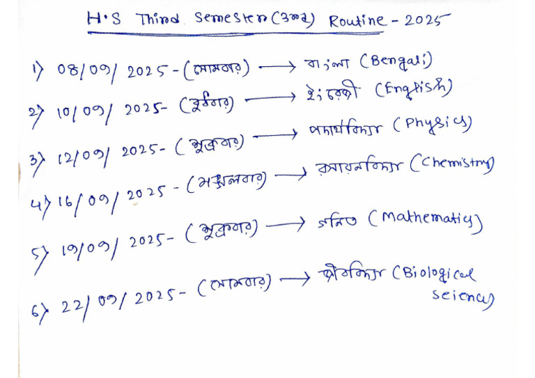 Image to PDF 20250508 10.21.47(Hs 3rd Sem Routine) | PDF
