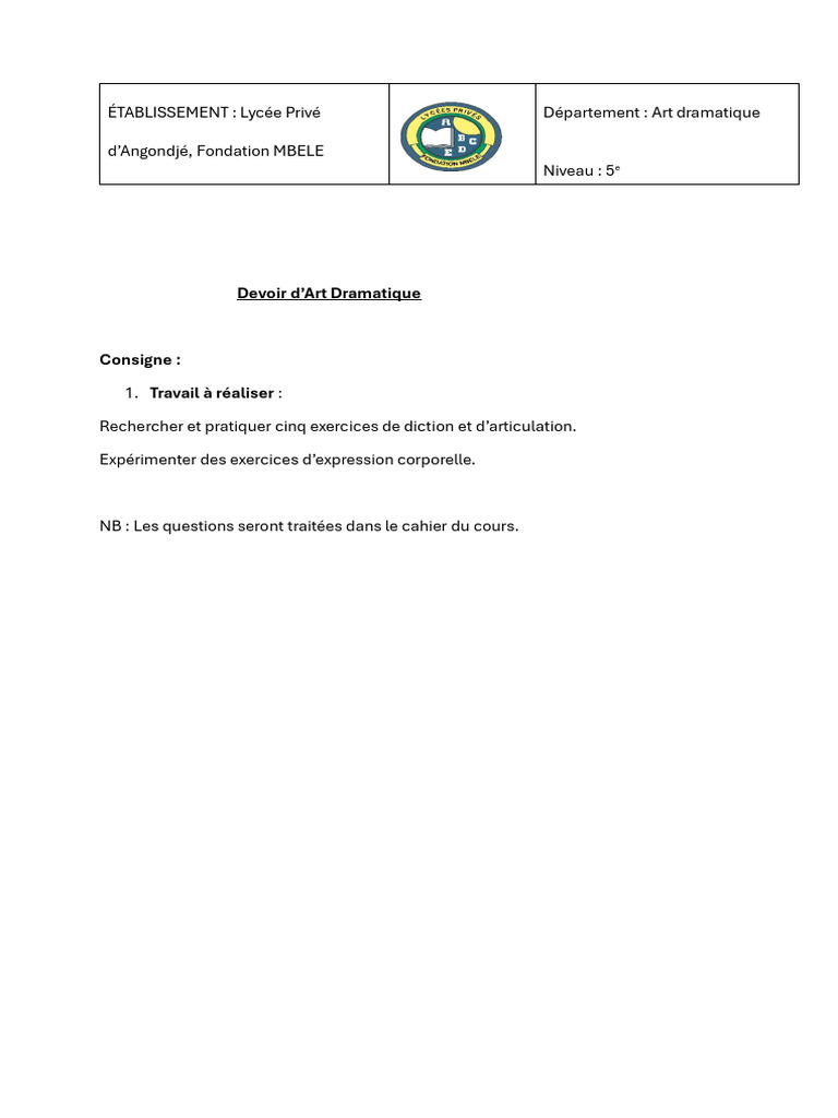 Exercices de Diction et Articulation | PDF