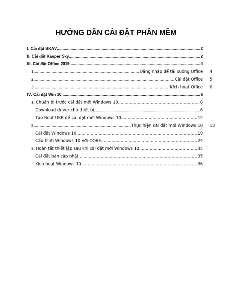 Huong Dan Cai Dat | PDF