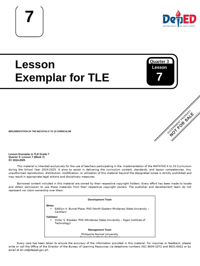 TLE Grade 7 Lesson 7 Answer Key | PDF | Cooking | Heat Transfer