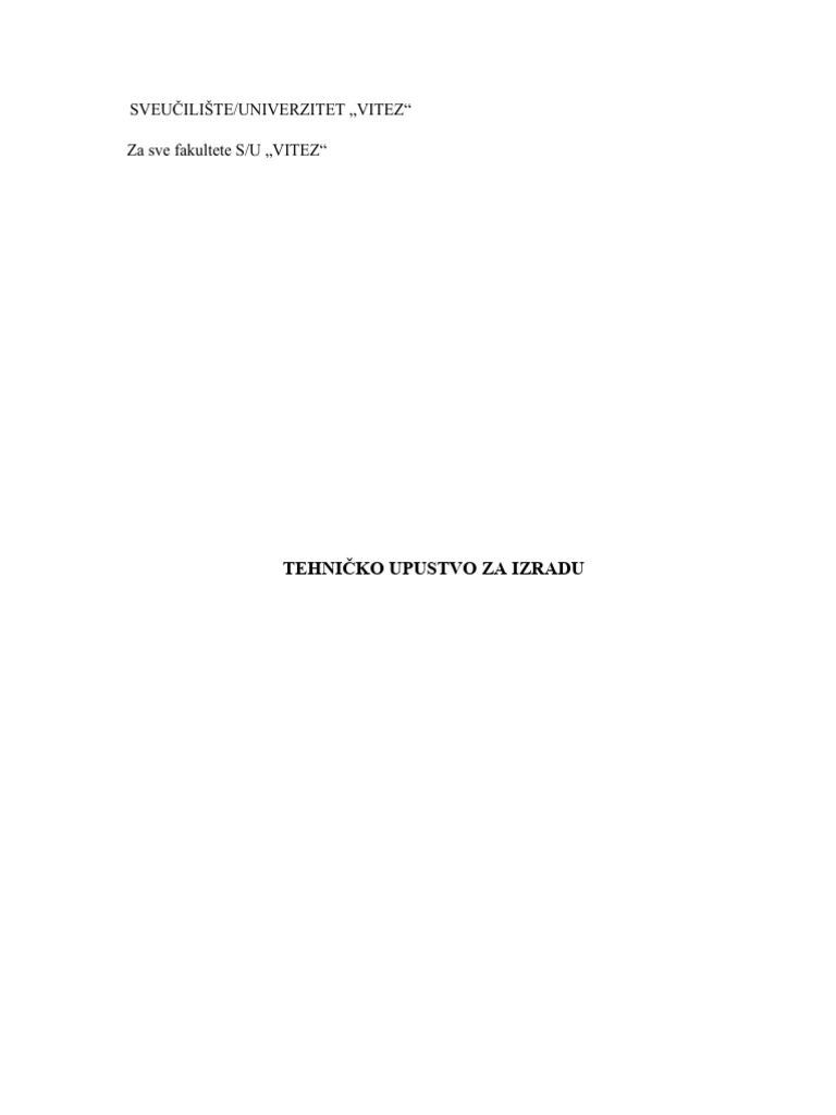 Tehnicka - Upustva - Za - Seminarski Rad - 2023 | PDF