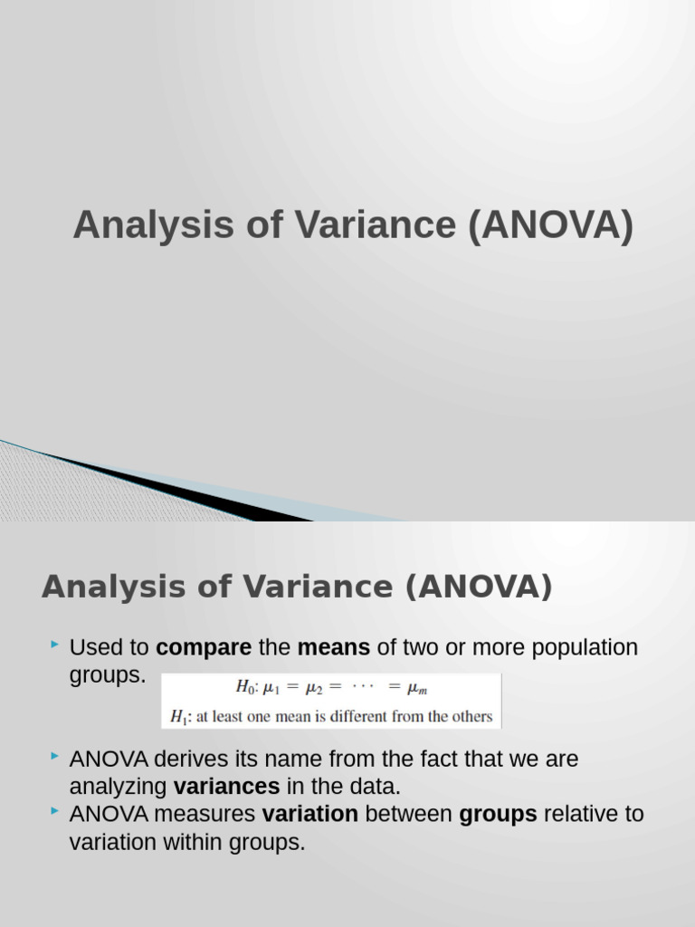 Anova Analysis | PDF