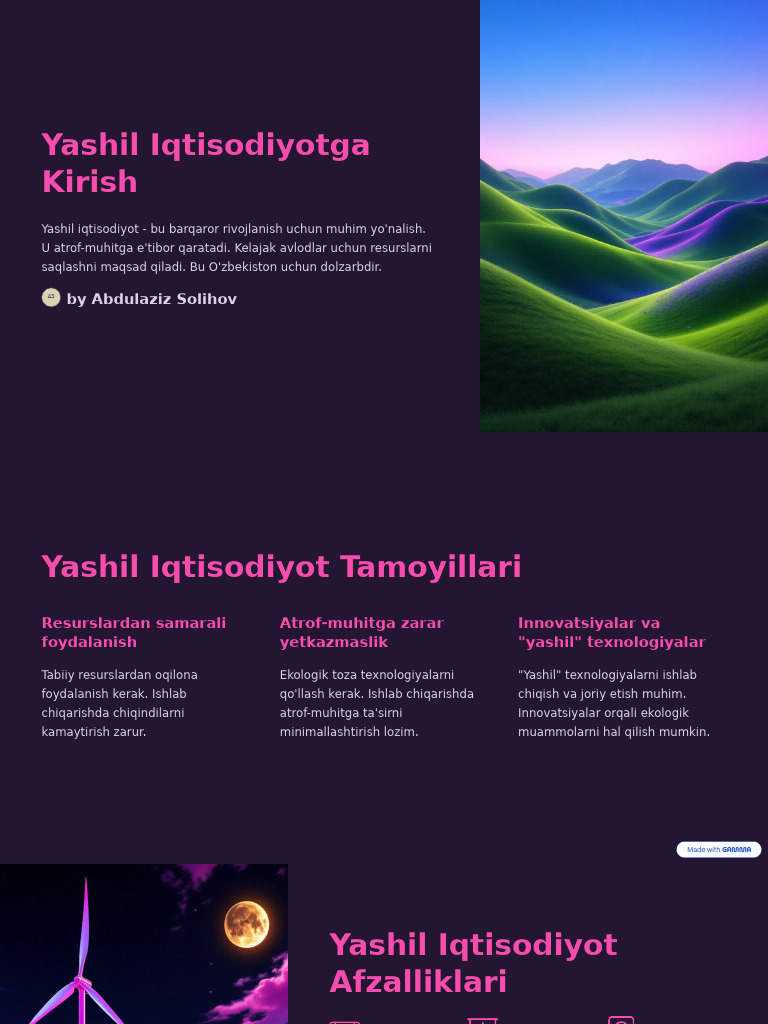 Yashil Iqtisodiyotga Kirish | PDF