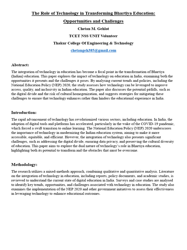 Chetan Gehlot, Tcet Nss Unit | PDF | Privacy | Educational Technology