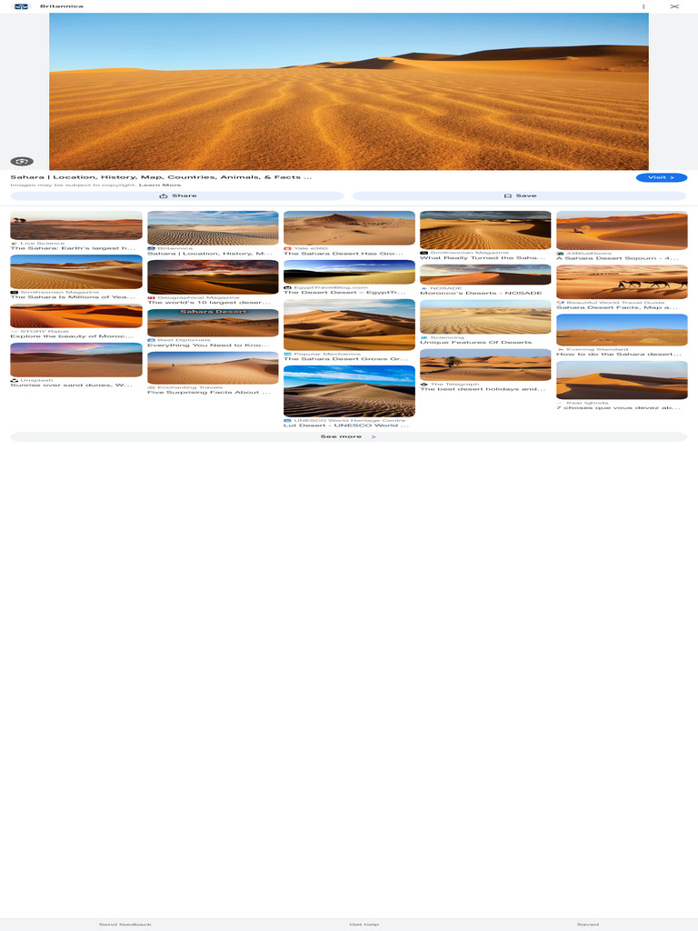 Sahara Desert Overview and Map | PDF | Desert | Landscape