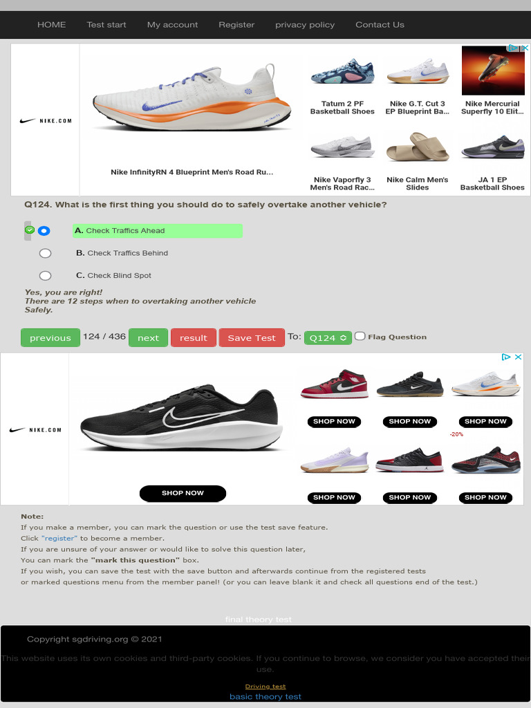 Basic Theory Test Free BTT, Final Theory Test FTT, Singapore Driving 4 ...