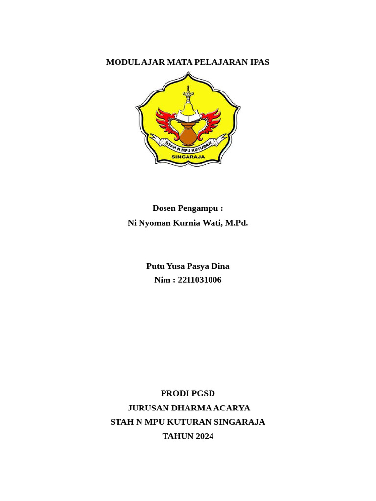 Modul Ajar Ipas (Microteaching) | PDF