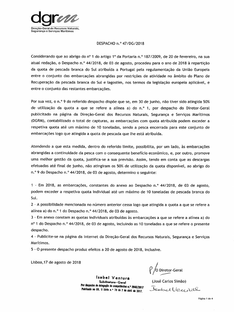 Despacho_47_DG_2018 | PDF