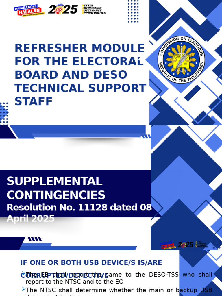 Election Board USB Device Contingency Guide | PDF | Voting | Ballot