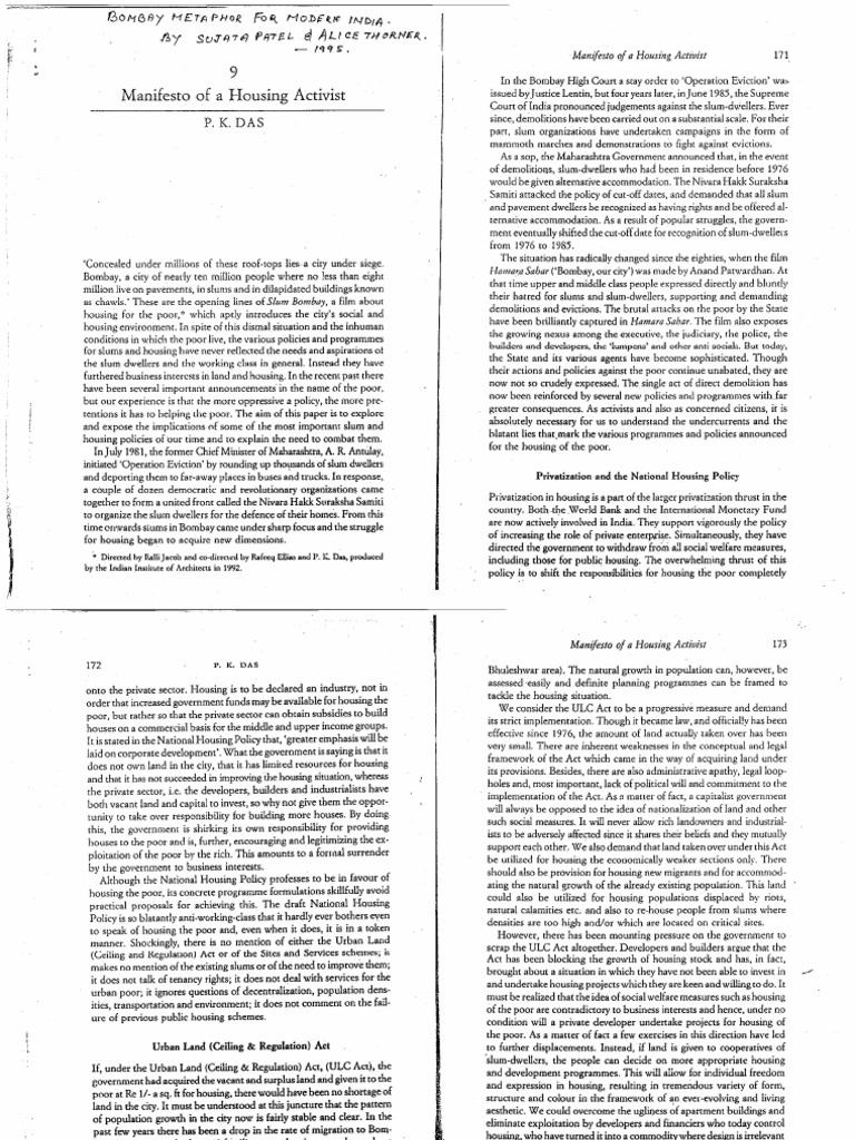 Manifesto-of-a-Housing-Activist | PDF