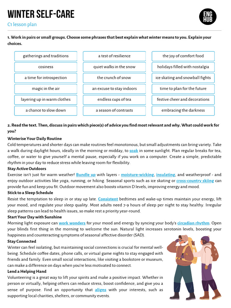 Winter Self-Care Tips and Activities | PDF | Sleep | Mood (Psychology)