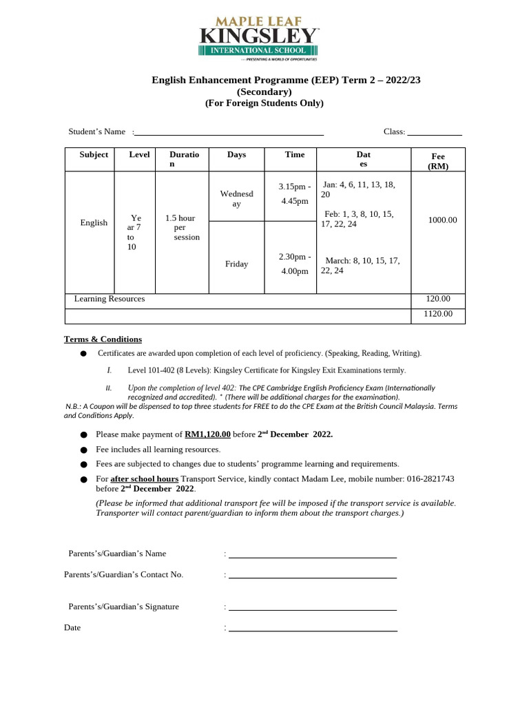 T2 EEP Sec Registration Form 2022-23 | PDF | Qualifications | Vocational Education
